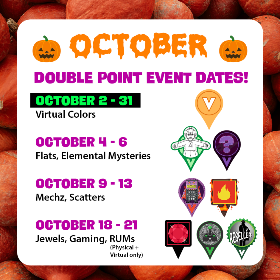 Munzee – Scavenger Hunt » 🔮 October 2024 Double Points Schedule 📆