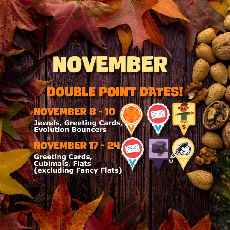 Munzee – Scavenger Hunt » 🦃 November 2024 Double Points Schedule 📆